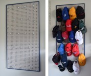Pegboard Baseball Cap Organizer Jenna Burger Design LLC Pegboard Baseball Cap Organizer Jenna Burger Design LLC